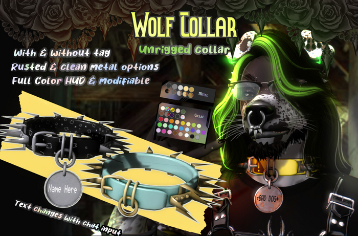 Second Life Marketplace - ;FS; Wolf Collar (Add to unpack!)